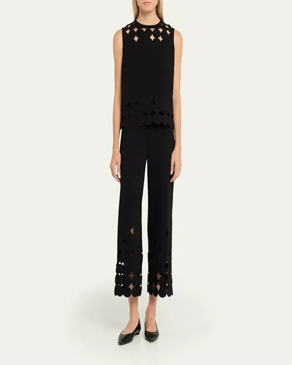 Akris Sleeveless Polka Dot Top