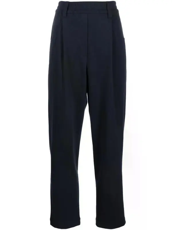 Brunello Cucinelli High-waisted Straight-leg Trousers