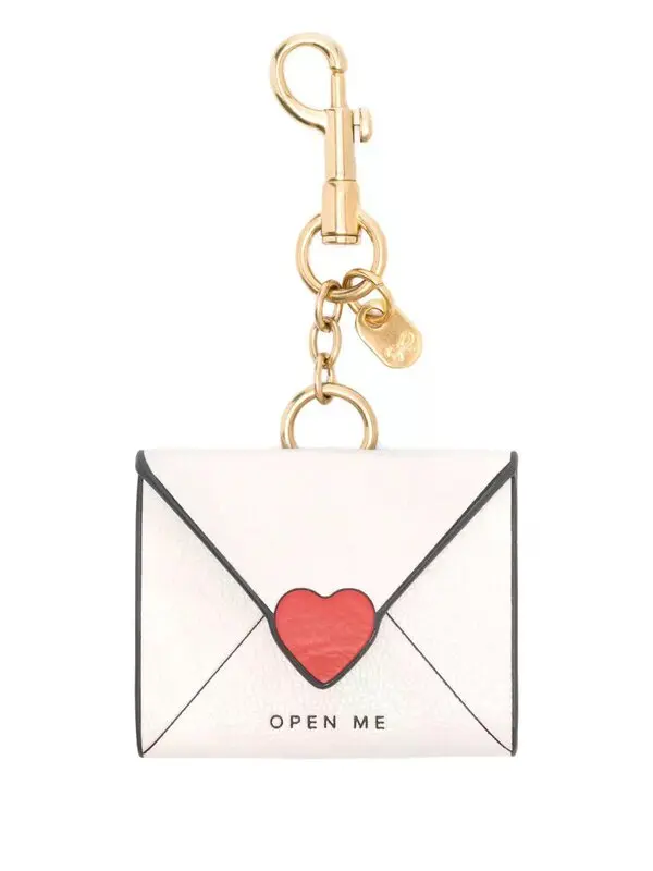 ANYA HINDMARCH I Love You Leather Keyring