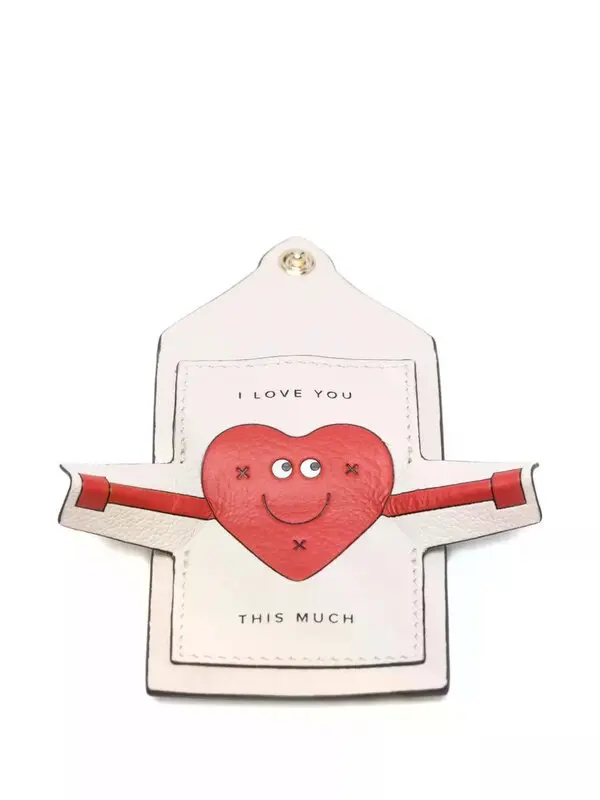 ANYA HINDMARCH I Love You Leather Keyring