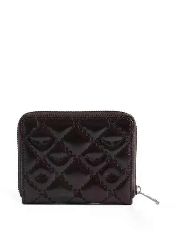 Zadig&Voltaire Mini Monogram Quilted Mini Wallet - Brown