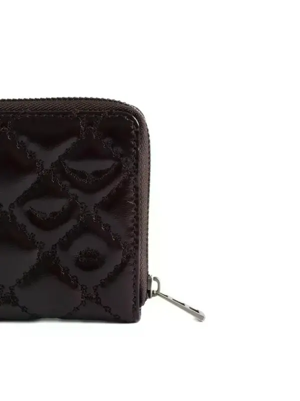 Zadig&Voltaire Mini Monogram Quilted Mini Wallet - Brown