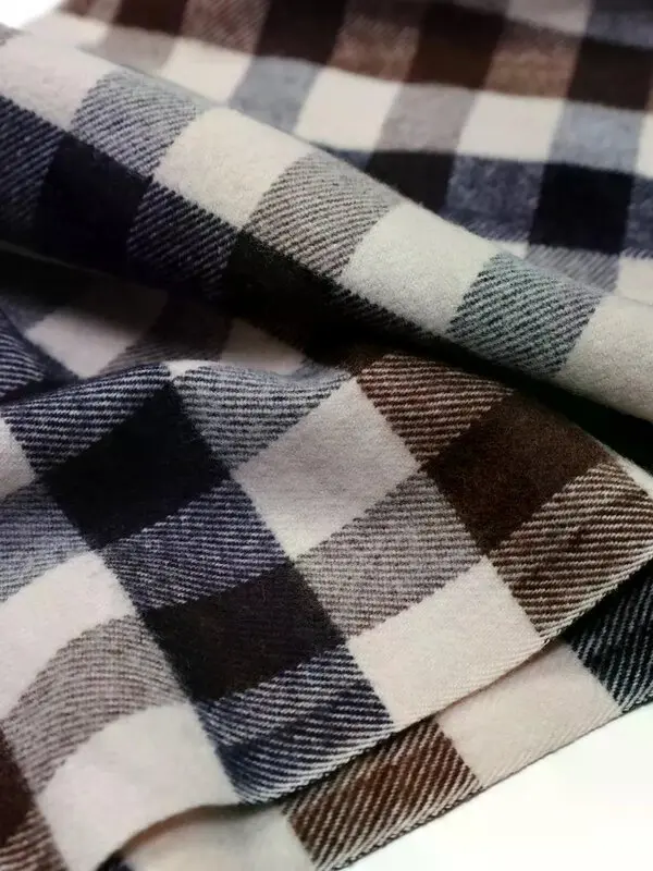 Aquascutum Macro Club Check Tasselled Scarf