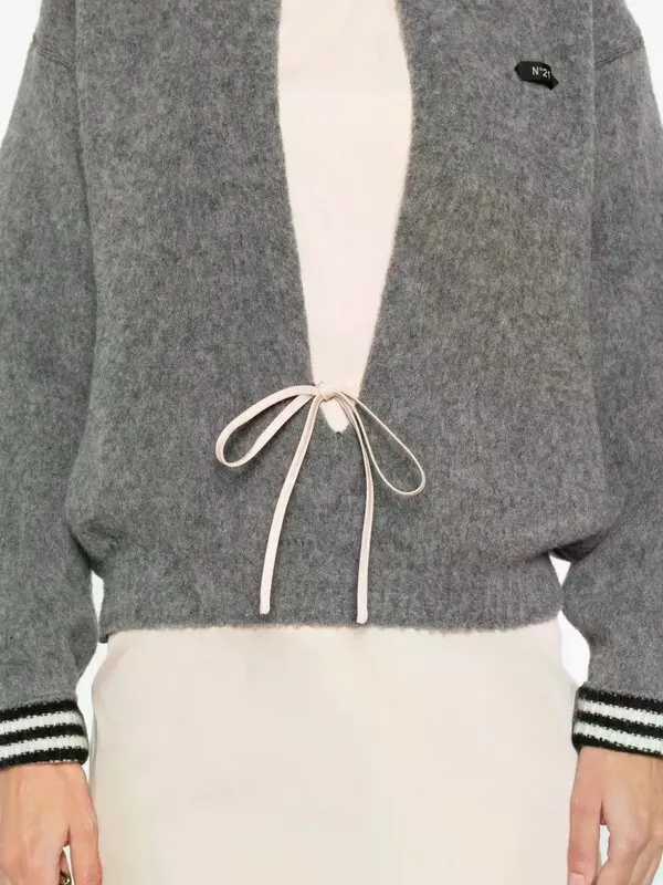 N°21 Plunging V-neck Sweater - Grey