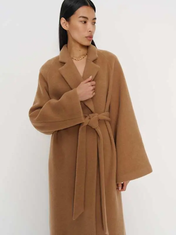 REFORMATION Tula Oversized Coat - Natural