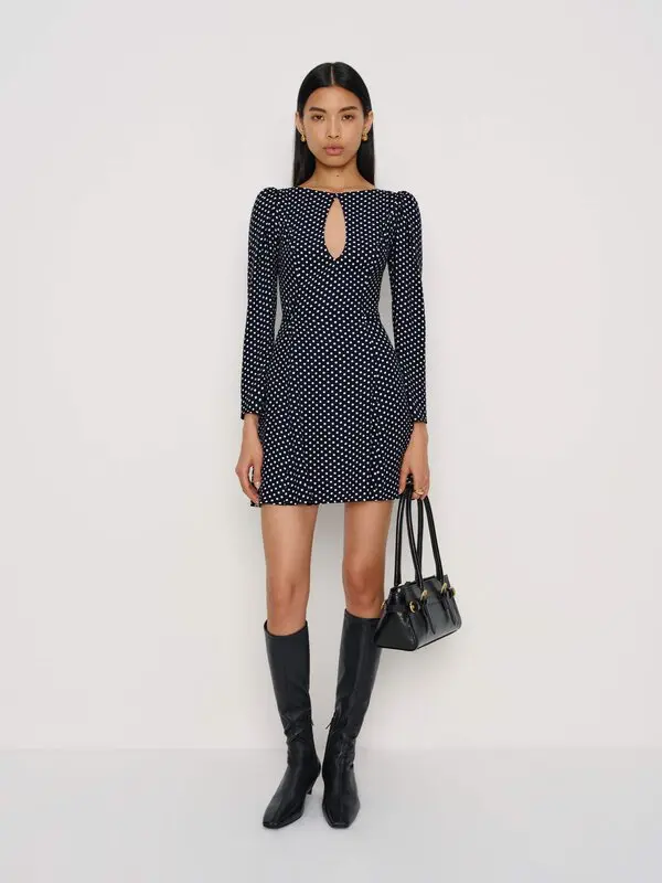 REFORMATION Lyons Mini Dress - Dream Dot