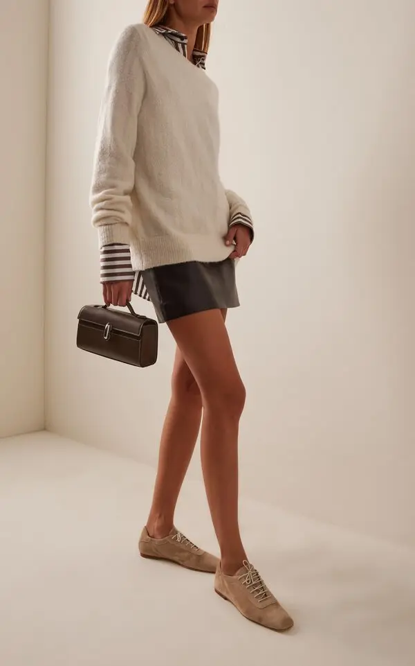 ANDREA GOMEZ Antonia Suede Oxford Flats