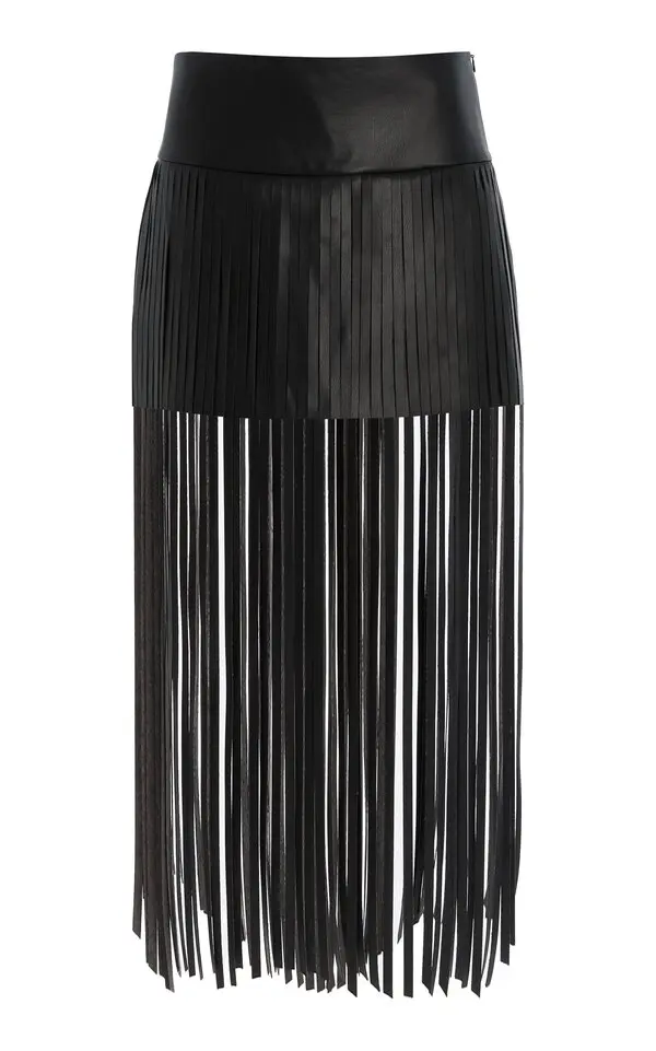 THE GARMENT Brooklyn Fringe Mini Skirt - Black