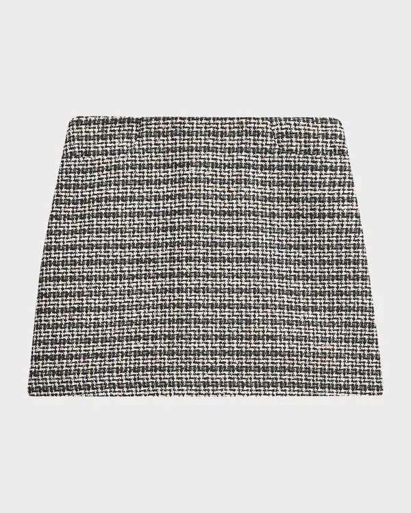 Theory Tweed Mini Skirt With Western Pocket - Shale Multi