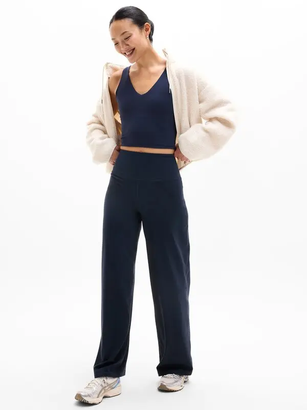 Athleta Elation Ultra High Rise Wide Leg Pant - Navy