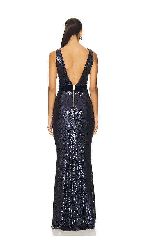 ZHIVAGO Beloved Sequin Gown - Navy