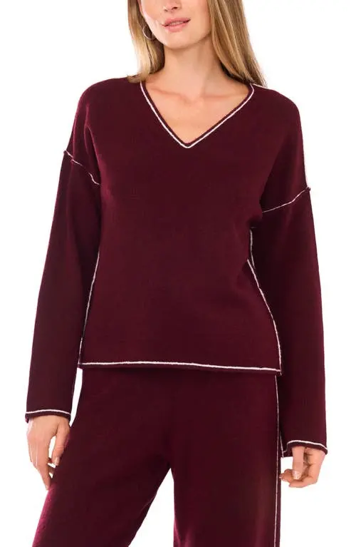 Vince Camuto V-neck Sweater & Pants Set