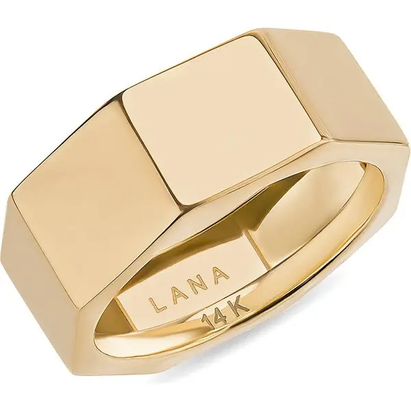 Lana Jewelry Hollow Rock 14k Gold Ring - Yellow Gold