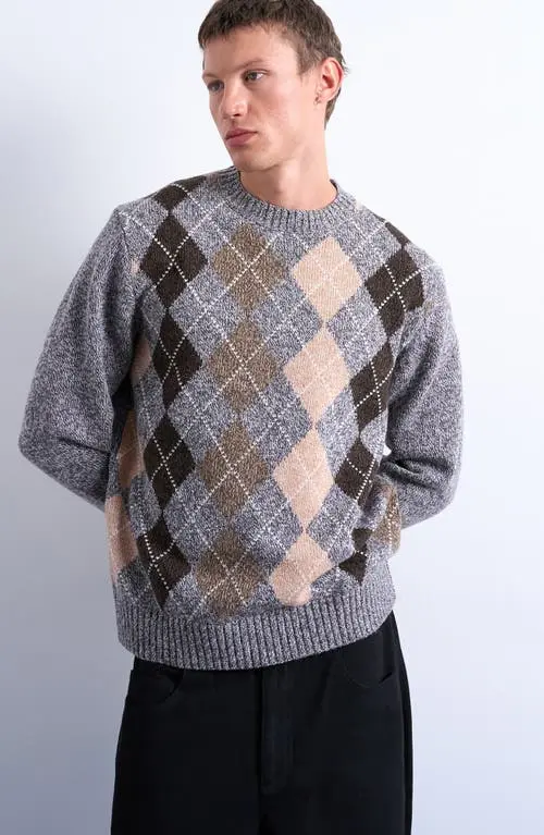 Topman Argyle Crewneck Sweater