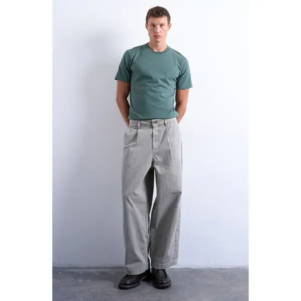 Topman Herringbone Pleated Barrel Trousers