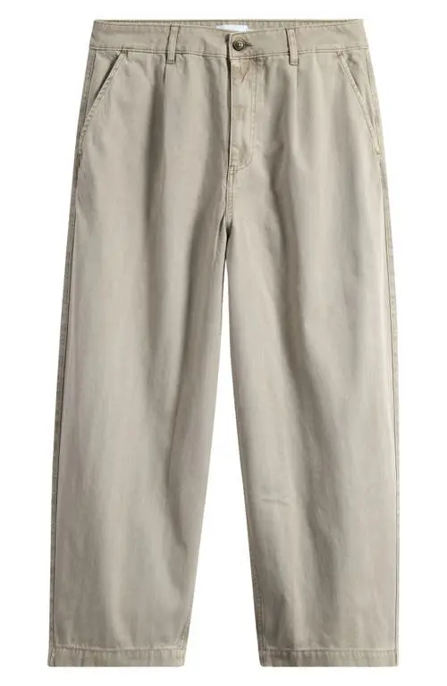 Topman Herringbone Pleated Barrel Trousers