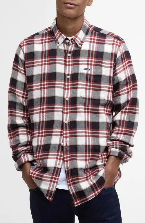 Barbour Fallbay Tailored Fit Check Button-down Cotton Shirt