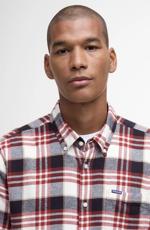 Barbour Fallbay Tailored Fit Check Button-down Cotton Shirt