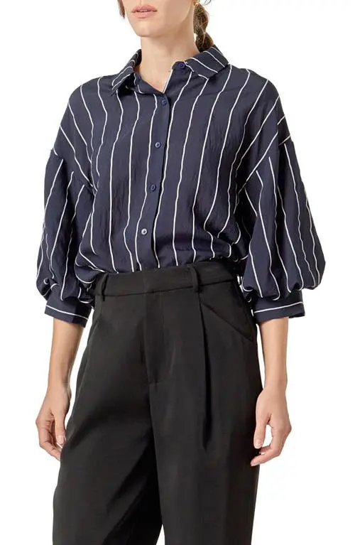 English Factory Striped Balloon Sleeve Shirt