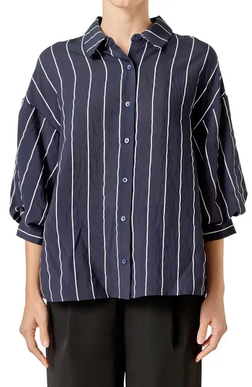 English Factory Striped Balloon Sleeve Shirt