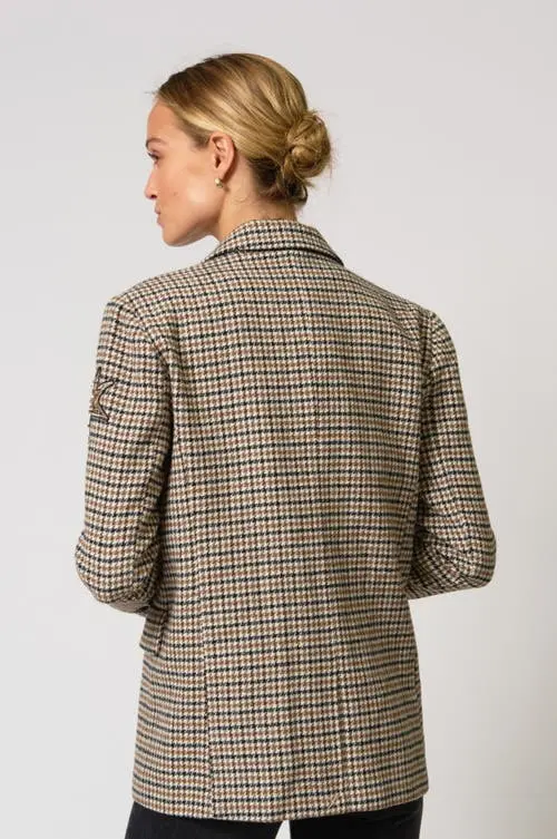 Central Park West Lucky Patches Check Blazer