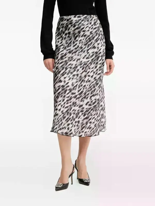 SILVIAN HEACH Animal Print Midi Skirt