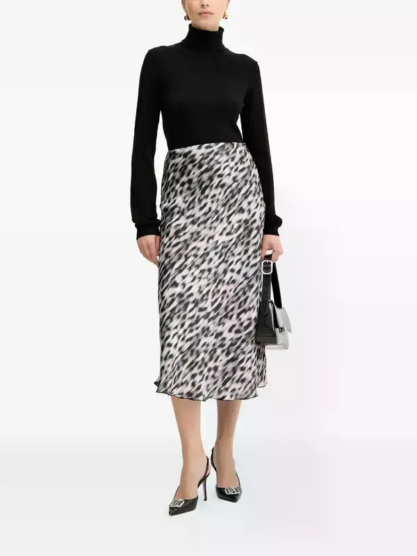 SILVIAN HEACH Animal Print Midi Skirt