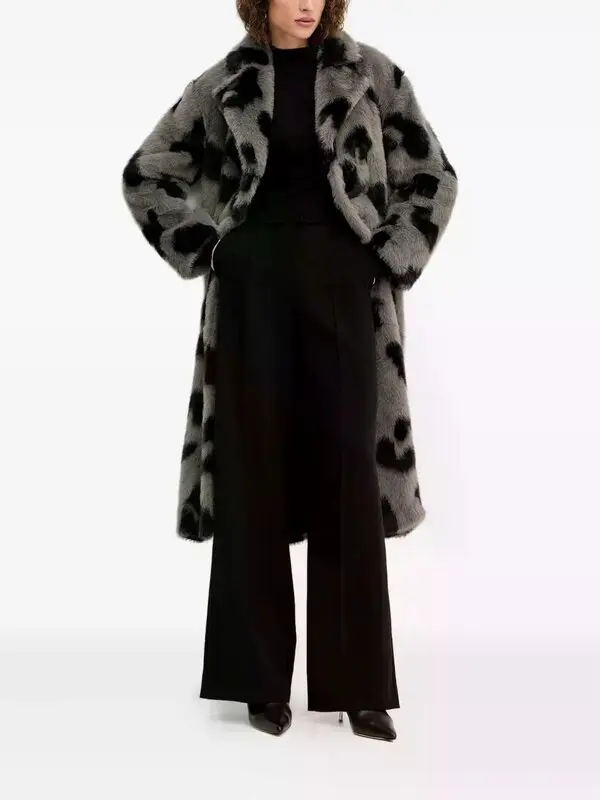 SILVIAN HEACH Leopard-print Collared Coat