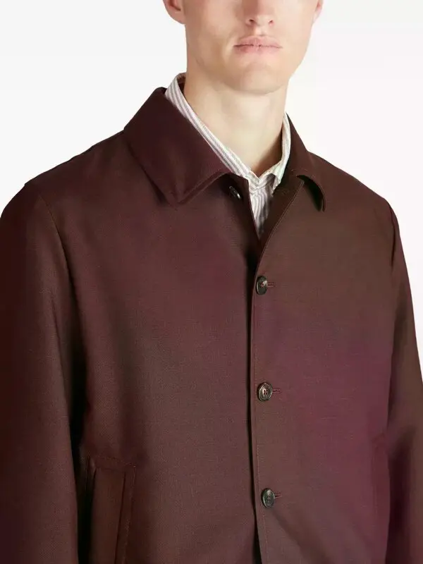 SLOWEAR Twill Texture Wool Bomber Jacket