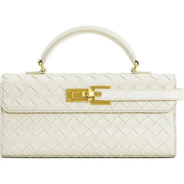 Jw Pei Keyla Woven Faux Leather Top Handle Bag - White