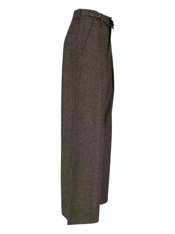 EUDON CHOI Pleated Wide Leg Trousers