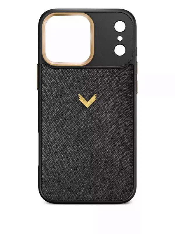 VELANTE Montserrat Iphone 17 Pro Max Saffiano-leather Phone Case - Black