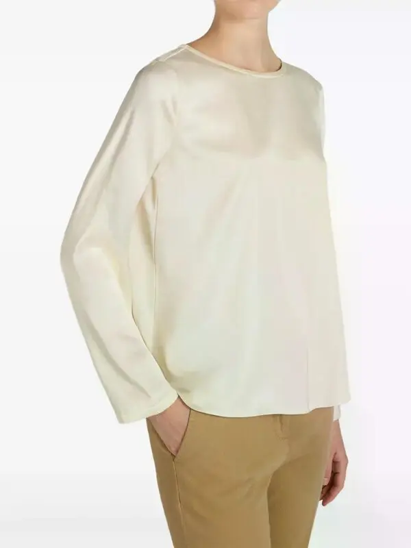 SLOWEAR Crewneck Satin Blouse