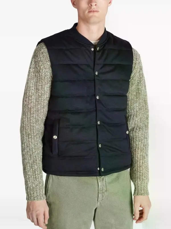 SLOWEAR Wool Gilet With Welt Pockets