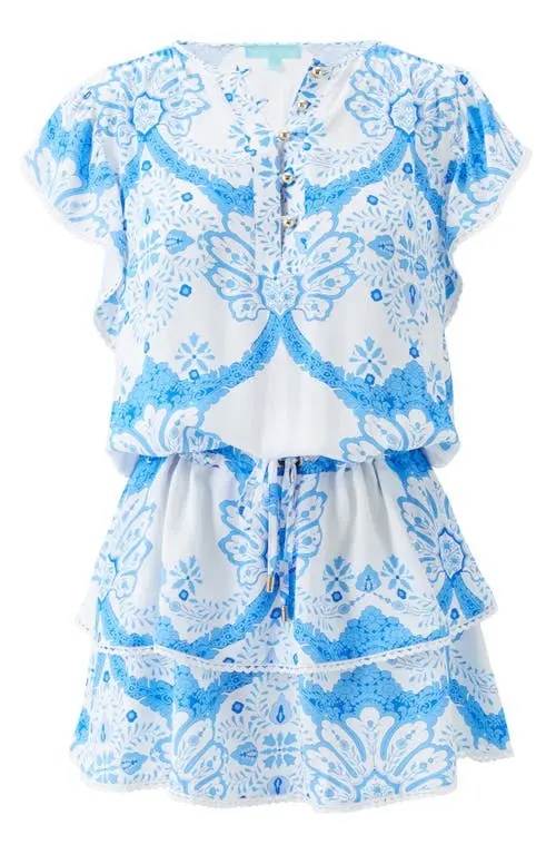 Melissa Odabash Lenni Tie Waist Cover-up Minidress - Florian