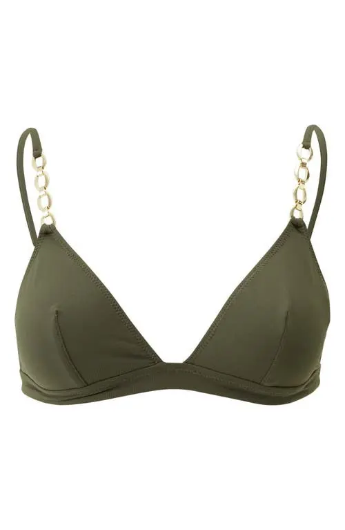Melissa Odabash Mexico Chain Bikini Top - Olive