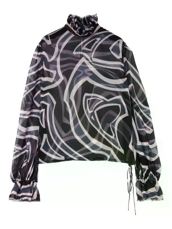 Emilio Pucci Labirinto Print Blouse - Black