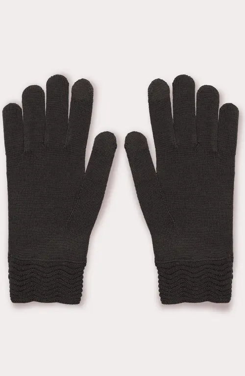 SEYMOURE Merino Wool Touchscreen Gloves - Black Heather