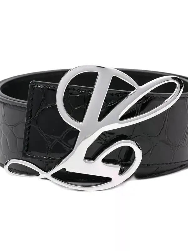 LUAR Logo-buckle Leather Belt