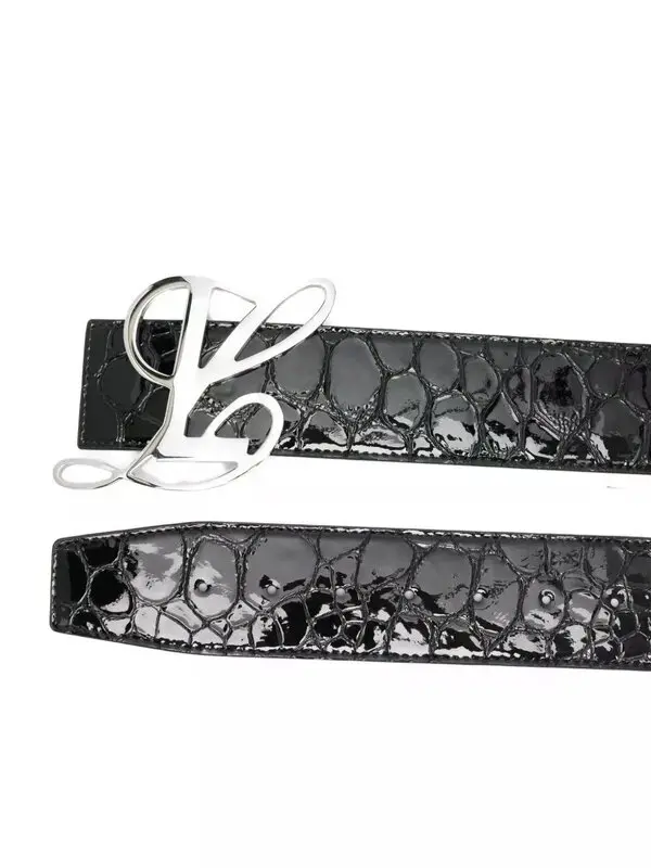 LUAR Logo-buckle Leather Belt