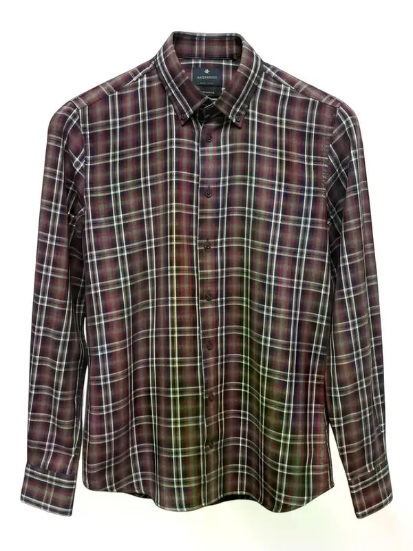 BASTONCINO Plaid-pattern Buttoned Shirt - Blue