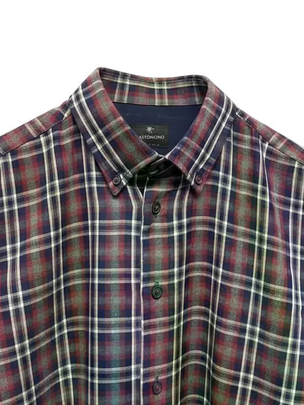 BASTONCINO Plaid-pattern Buttoned Shirt - Blue