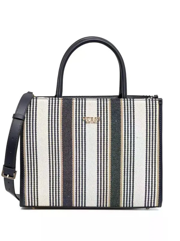 Guess Nicolette Striped Top-zip Tote