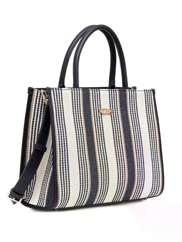 Guess Nicolette Striped Top-zip Tote