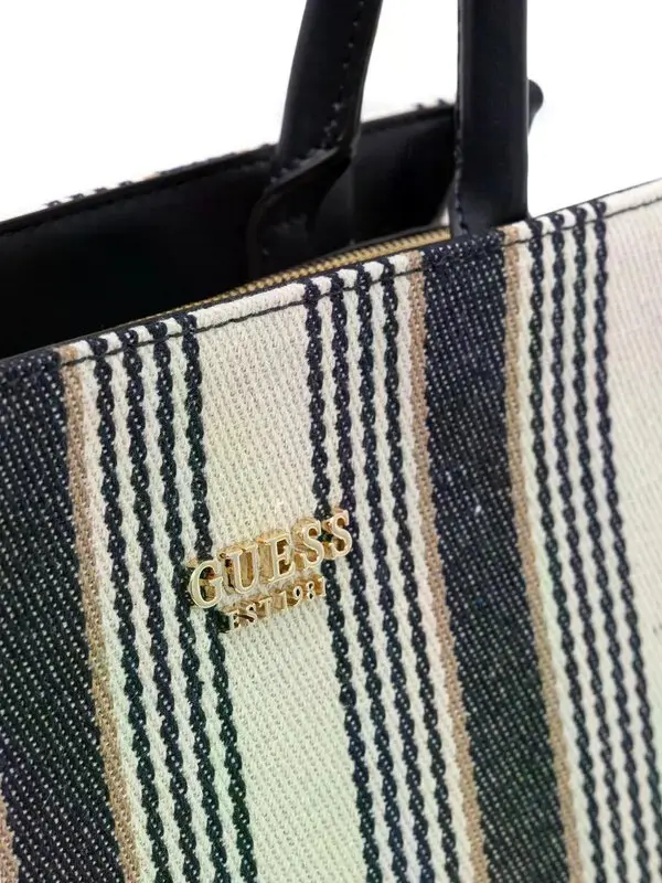 Guess Nicolette Striped Top-zip Tote