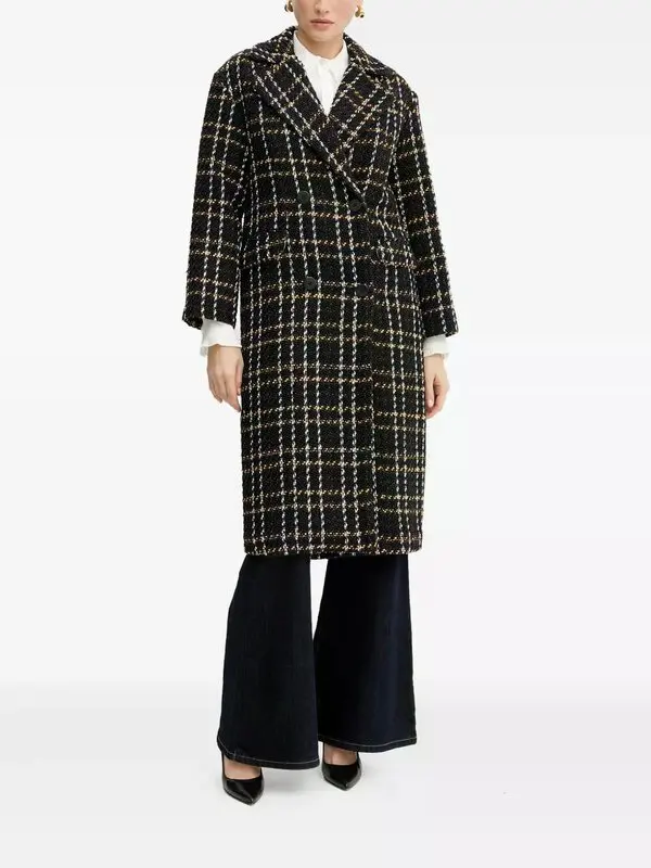 SILVIAN HEACH Check Double-breasted Coat