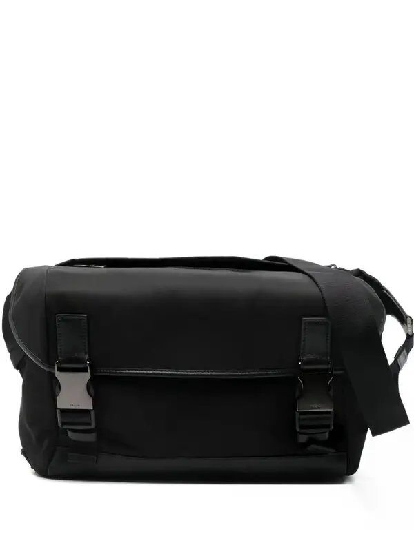 Prada Buckle-fastening Shoulder Bag - Black