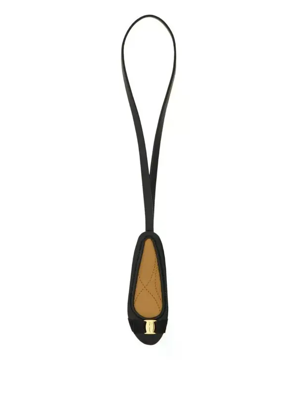 FERRAGAMO Varina Leather Charm - Black