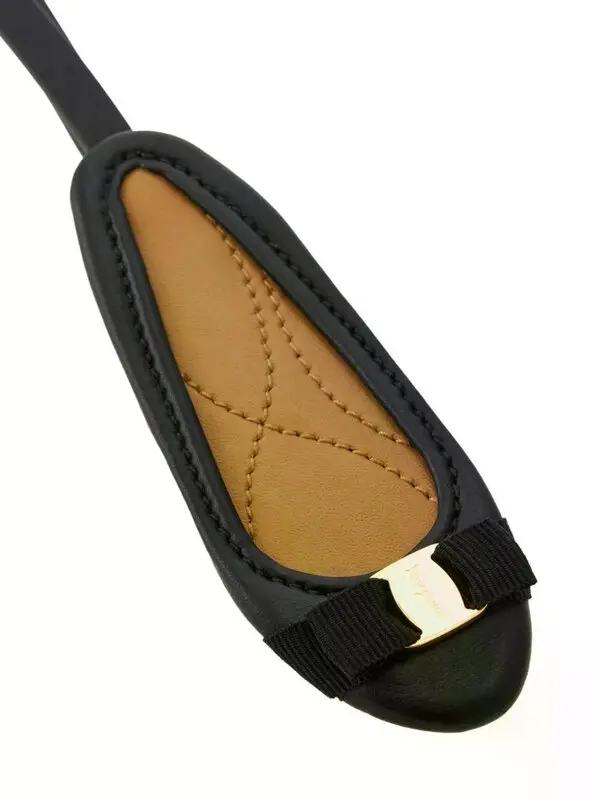 FERRAGAMO Varina Leather Charm - Black