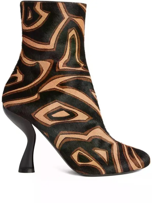 Emilio Pucci Heeled Marmo Pattern Boots